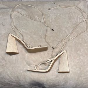 EGO | Shoes | Ego Miah Lace Up Knotted Strappy Detail Square Toe ...